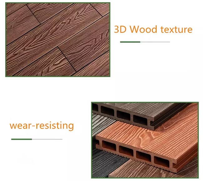 Wood Texture Flooring WPC Decking Outdoor Wood Plastic Composite Deck ...