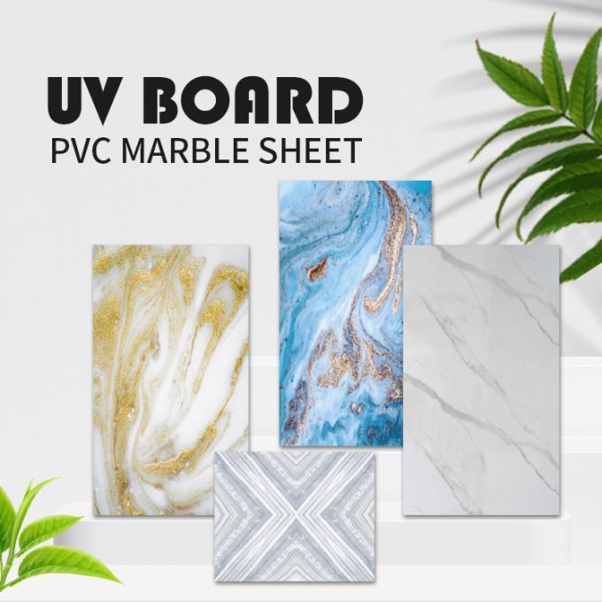 4*8 Ft UV PVC Marble Sheet Waterproof Hot Stamping/3D Printed Indoor ...